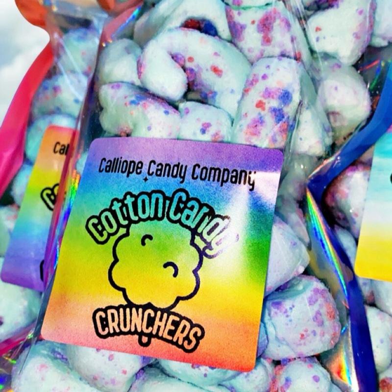 Cotton Candy Crunchers, Freeze Dried Cotton Candy Salt Water Taffy ...